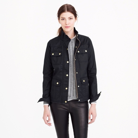 J. Crew | Jackets & Coats | J Crew Downtown Field Jacket Waxed Cotton ...